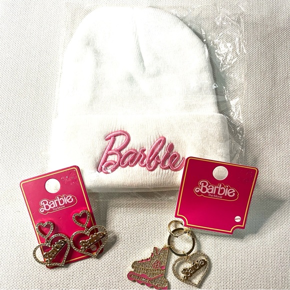 Barbie | Accessories | Barbie Hat Earrings And Key Ring Bag Charm ...